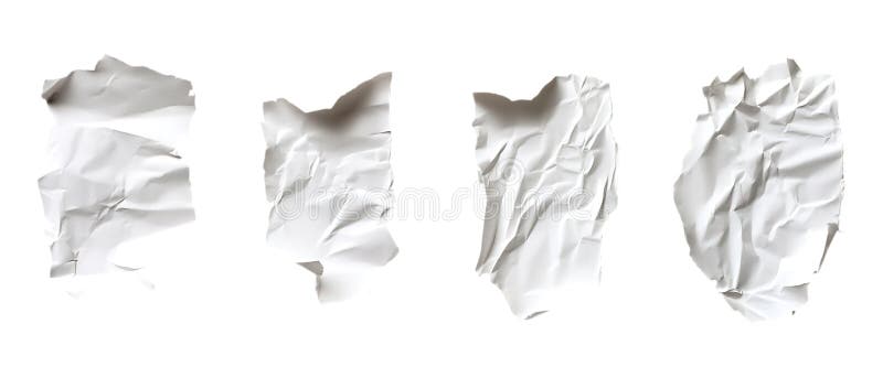 Pack of Torn Paper Piece Set Against Transparent Background for Craft ...