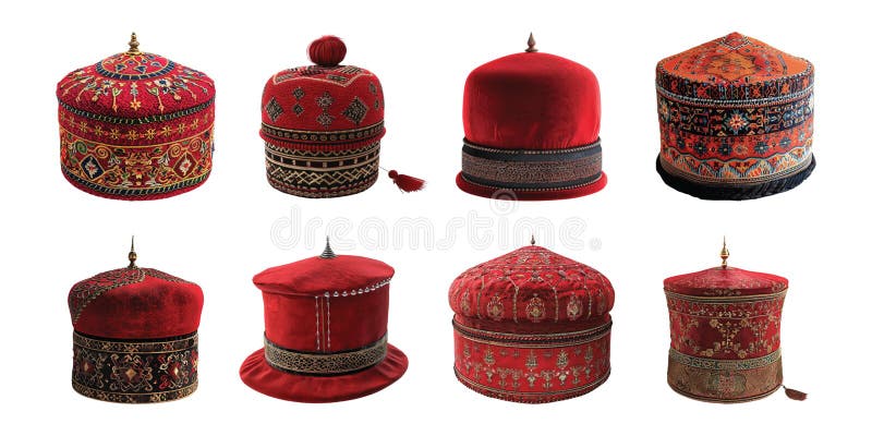 Pack of Turkish Hat Red on Transparent Background Stock Illustration ...