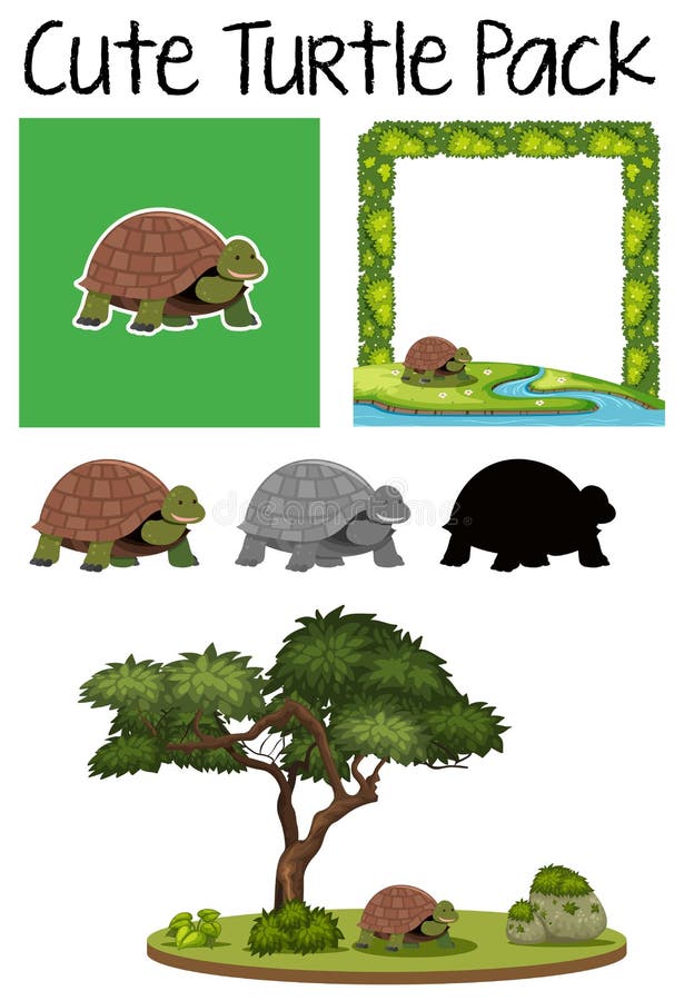 A pack of turtle stock vector. Illustration of vector - 142020238