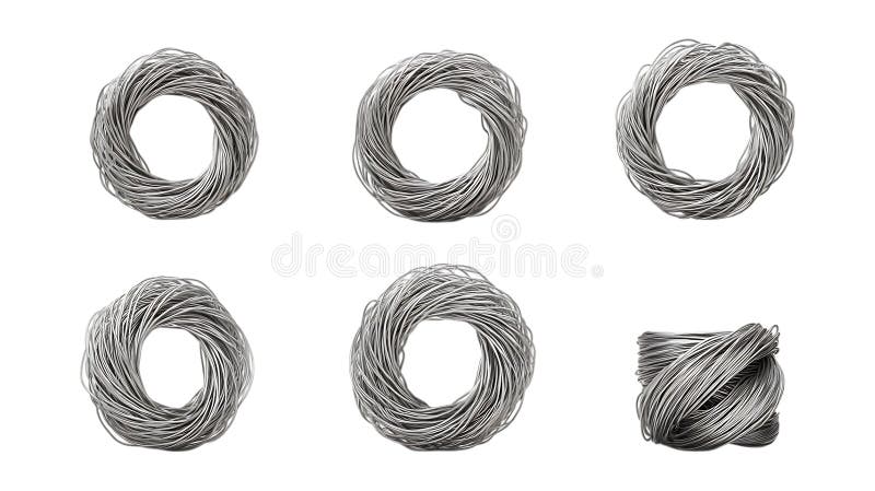 Pack of Various Cord and Thread on Transparent Background Stock ...