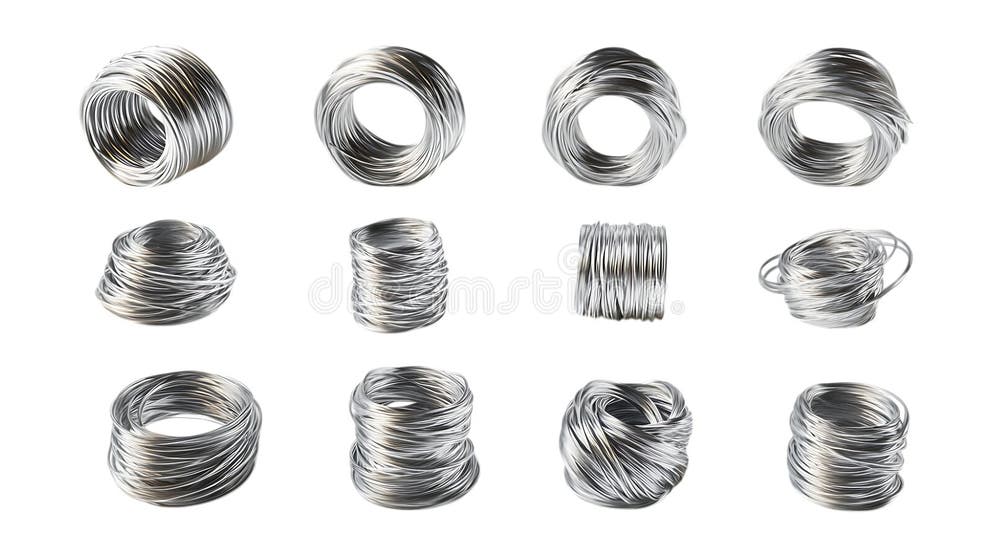 Pack of Various Cord and Thread on Transparent Background Stock ...