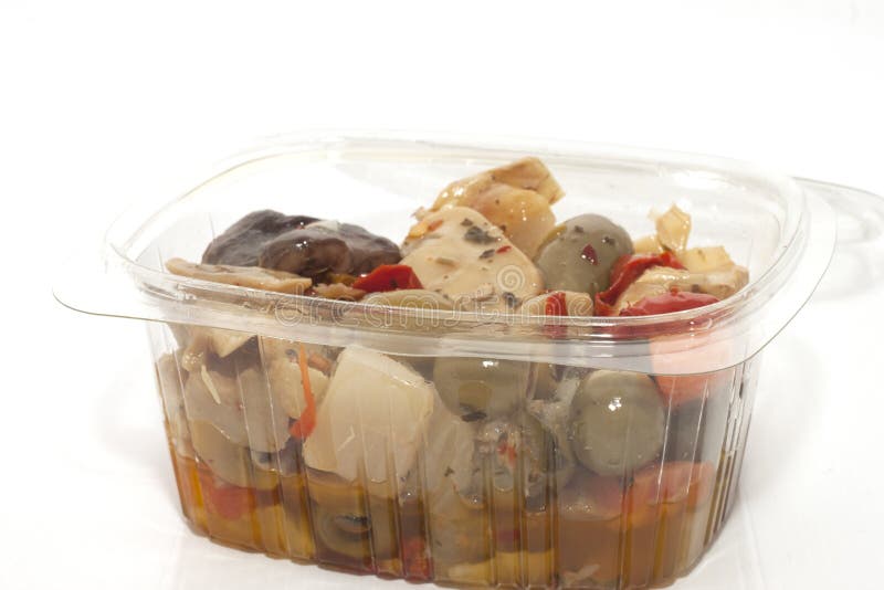 Pack of Vegetables in Oil Appetizer Stock Image - Image of olives ...