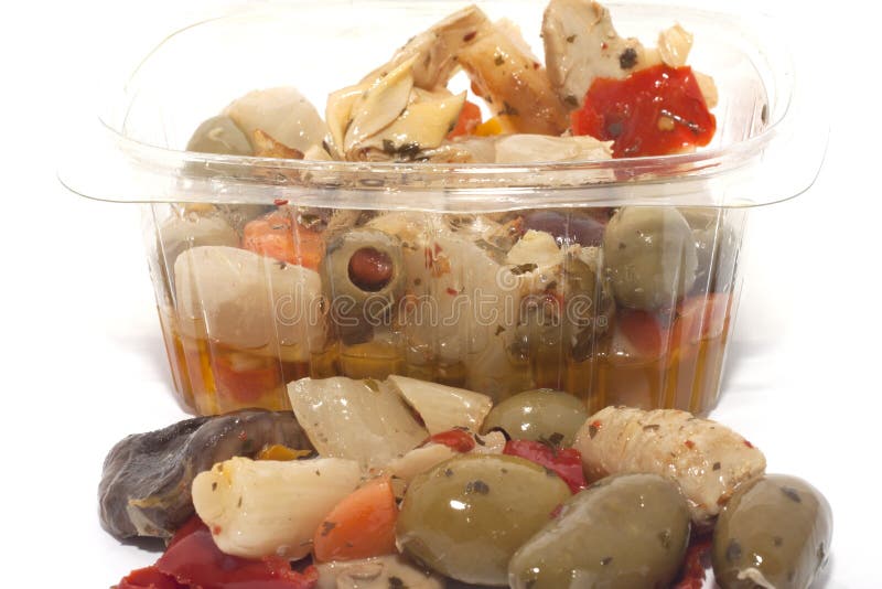 Pack of Vegetables in Oil Appetizer Stock Image - Image of olive ...