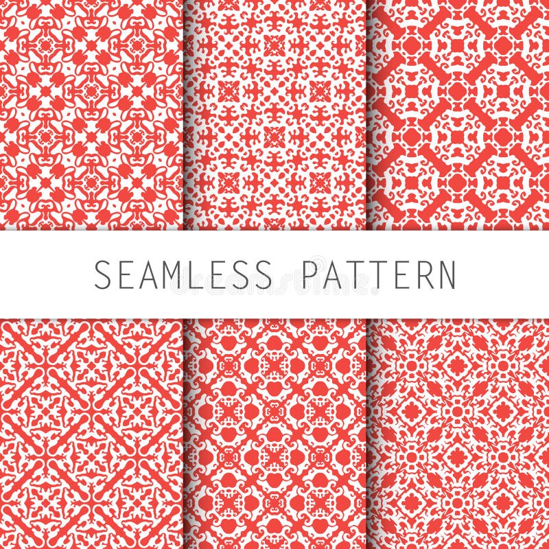 A Pack of Vintage Pattern Designs Stock Illustration - Illustration of ...