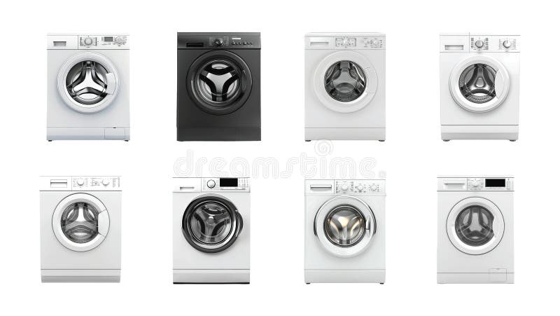 Pack of Washing or Dryer Machine on Transparent Background Stock ...