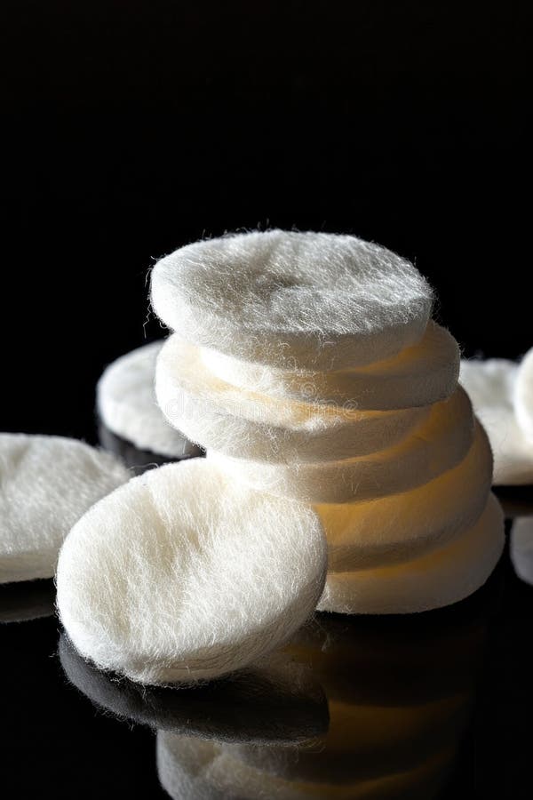 Pack of White Wool Pads Stacked on a Table, Ideal for Crafts and DIY ...