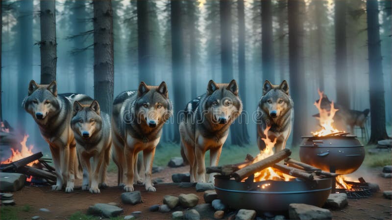 Captivating Campfire Scene Footage in Serene Forest Setting Stock Video ...