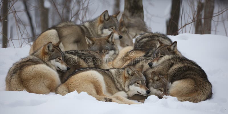 Pack Arctic Wolves Stock Illustrations – 56 Pack Arctic Wolves Stock ...