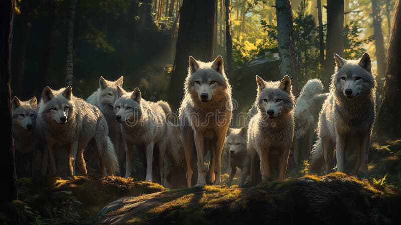 Pack of Wolves with Unusual Social Dynamics in a Dense Forest Stock ...