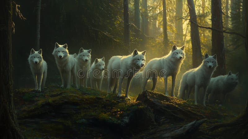 Pack of Wolves with Unusual Social Dynamics in a Dense Forest Stock ...