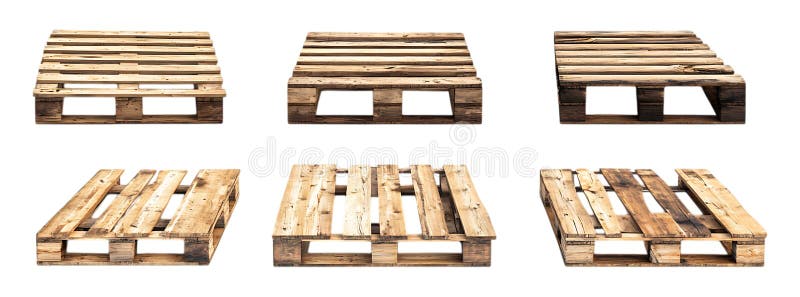Pack of Wooden Pallet on Transparent Background Stock Illustration ...