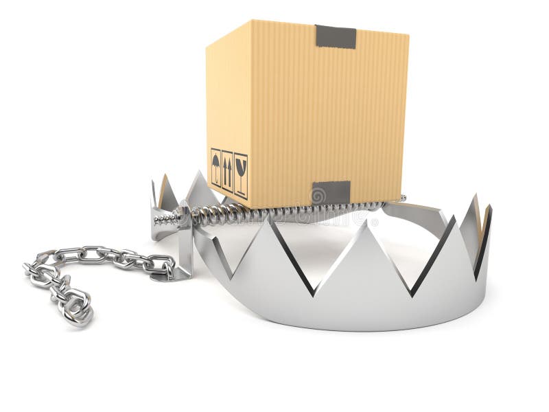 Package on bear trap stock illustration. Illustration of brown - 116324083