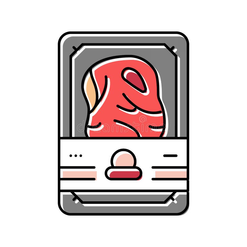 Package with Beef Meat Color Icon Vector Illustration Stock Vector ...