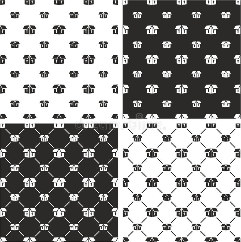Package Big & Small Seamless Pattern Set Stock Vector - Illustration of ...