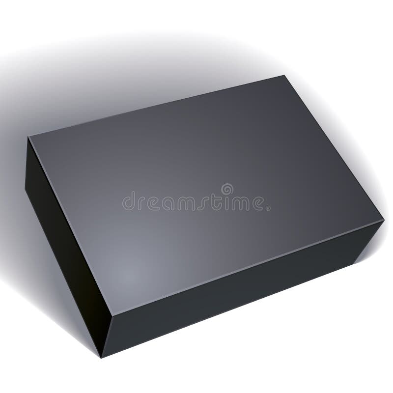 Package Black Box Design on White Background Stock Vector ...