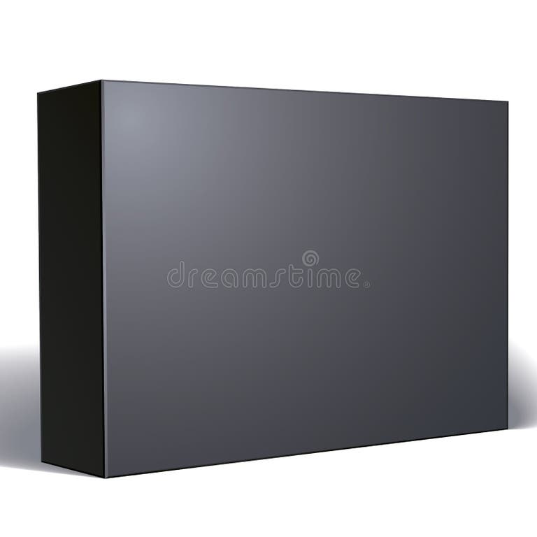 Package Black Box Design on White Background Stock Vector ...
