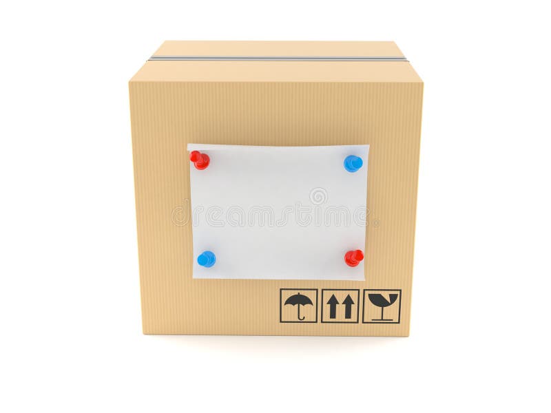 Package with Blank Sticky Note Stock Illustration - Illustration of ...