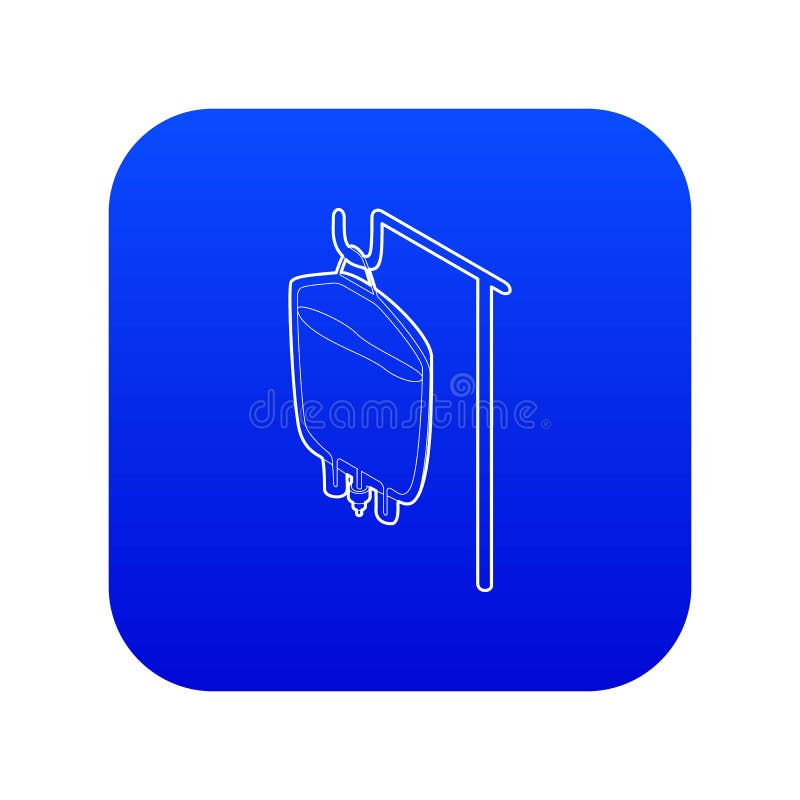 Package for Blood Transfusion Icon Blue Vector Stock Vector ...