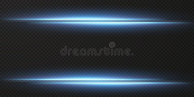 Package with Blue Horizontal Highlights. Laser Neon Beams, Horizontal ...