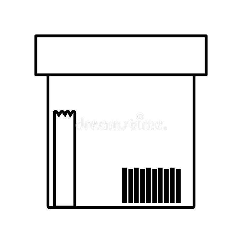 Package Box Carton Delivery Icon Outline Stock Illustration ...