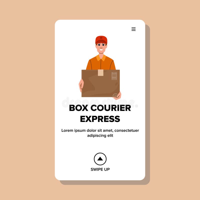 Package Box Courier Express Vector Stock Illustration - Illustration of ...