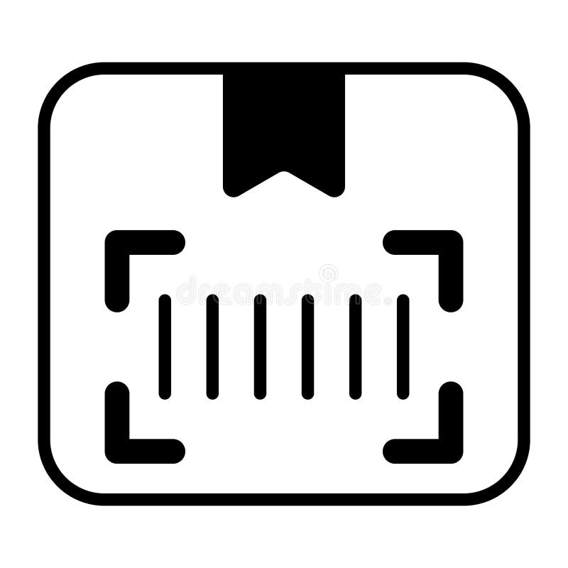 Package Box Having Barcode, Parcel Scanning Icon Stock Vector ...