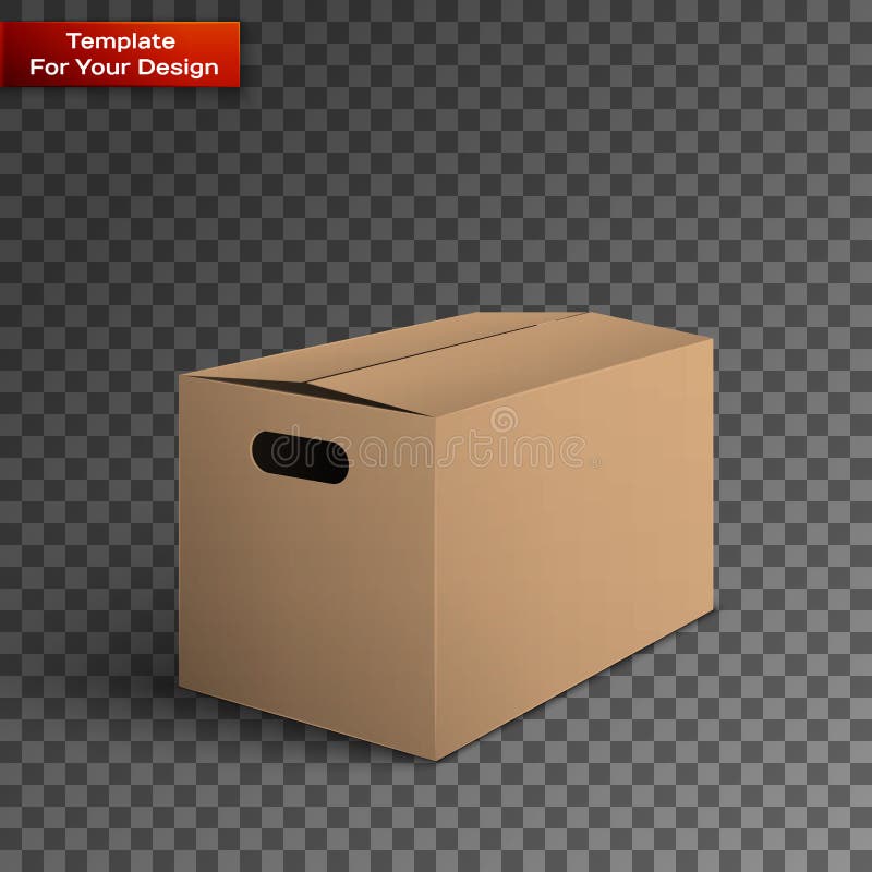 Package Box Isolated on Transparent Background Stock Vector ...
