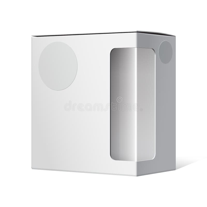 Package Box with a Transparent Plastic Window Stock Vector ...
