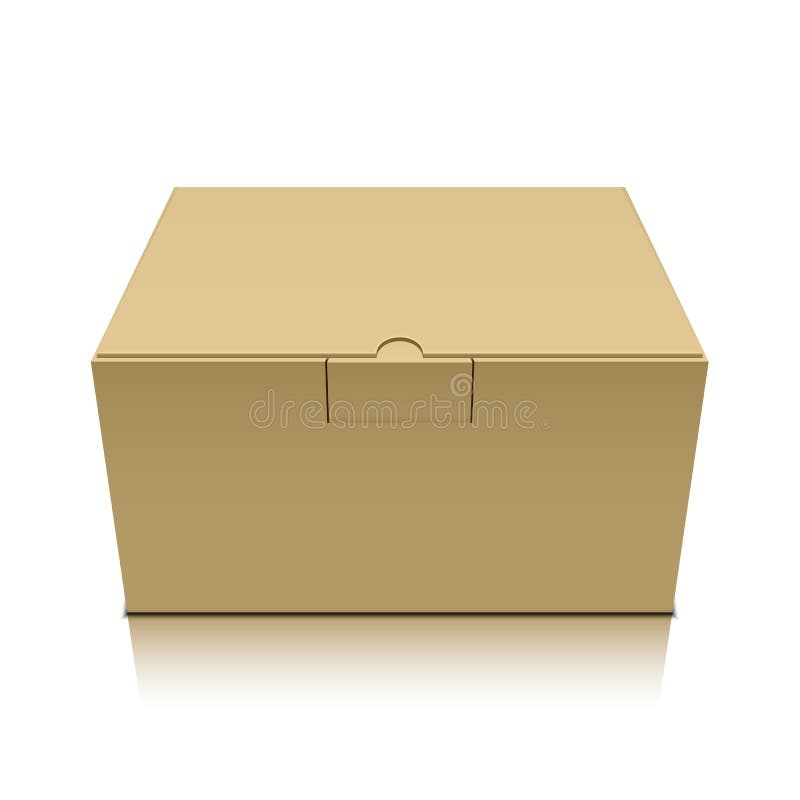 Open Cardboard Box from Top View - Empty Package Container Mockup Stock ...