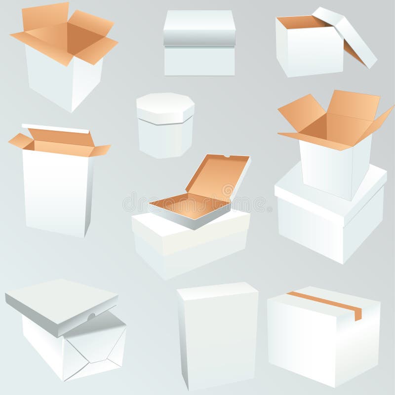 Package boxes set stock vector. Illustration of delivery - 27866206