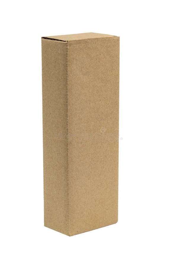 Package Brown Cardboard Box for Long Items. Mockup, Isolated Stock ...