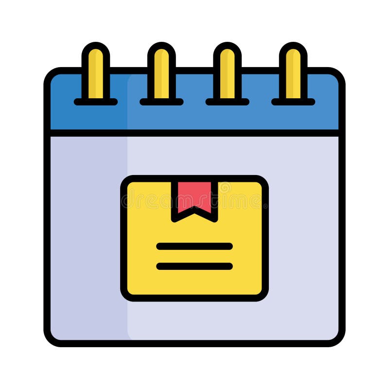 Package with Calendar, Well Designed Vector of Package Delivery Date ...