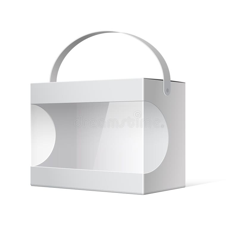 Package Cardboard Box with a Handle Stock Vector - Illustration of ...