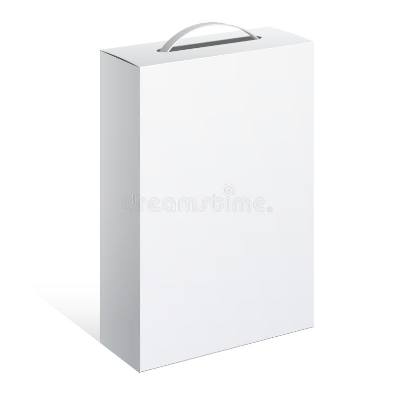 Package Cardboard Box with a Handle Stock Vector - Illustration of pack ...