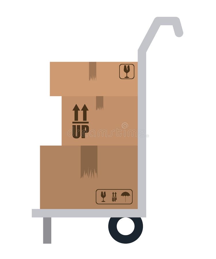 Package Cart and Delivery Design Stock Vector - Illustration of ...