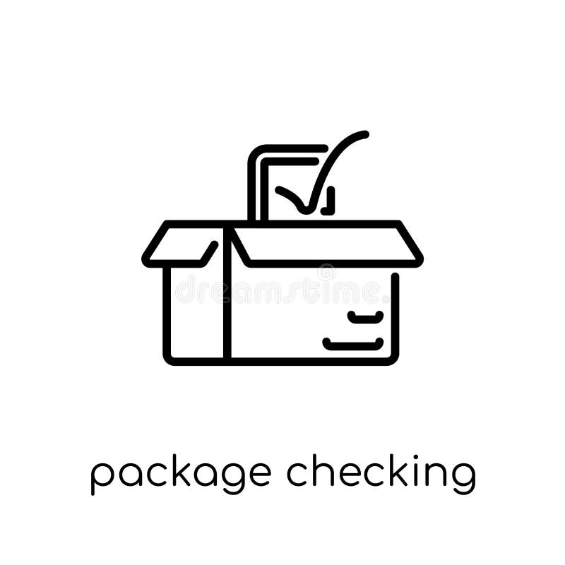 Package Checking Icon from Delivery and Logistic Collection. Stock ...