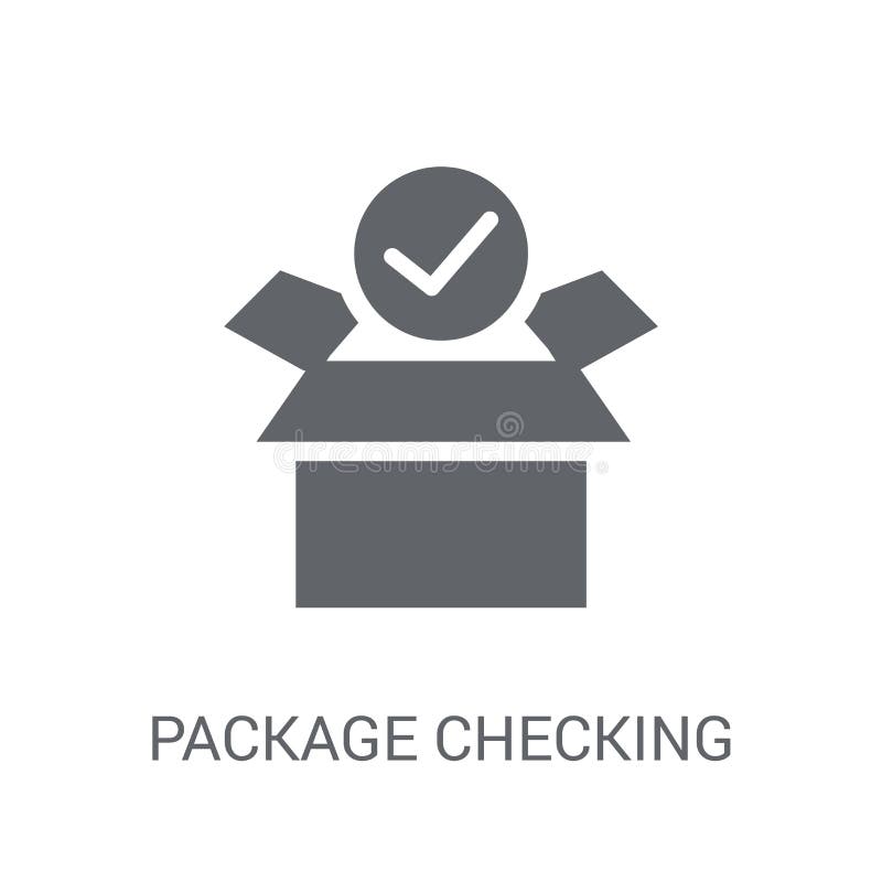 Package Checking Icon. Trendy Package Checking Logo Concept on W Stock ...