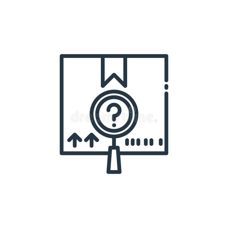 Package Checking Icon Vector from Shipping Logistics Concept. Thin Line ...