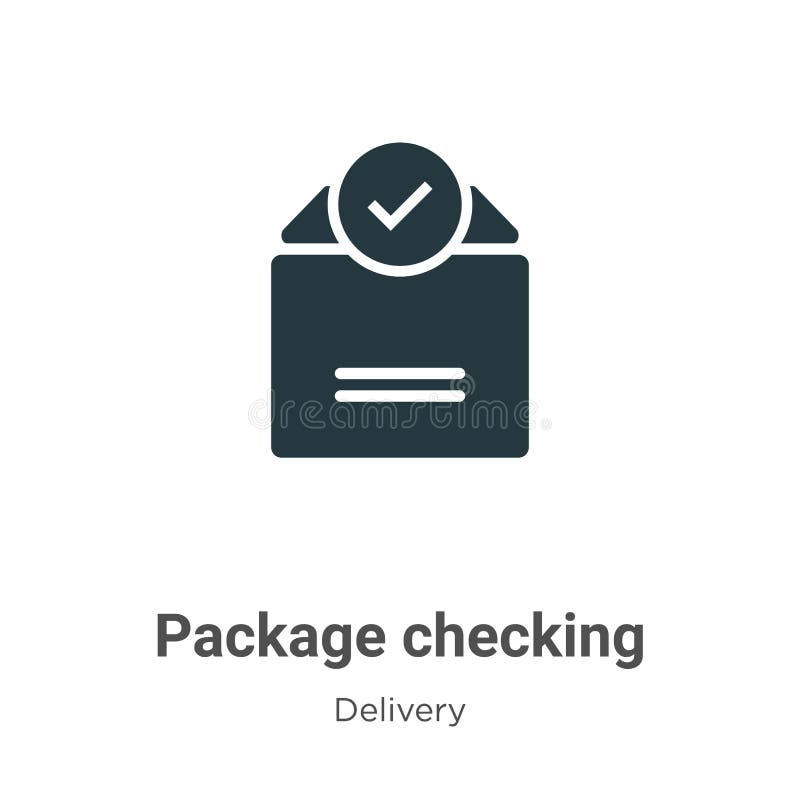 Package Checking Outline Vector Icon. Thin Line Black Package Checking ...