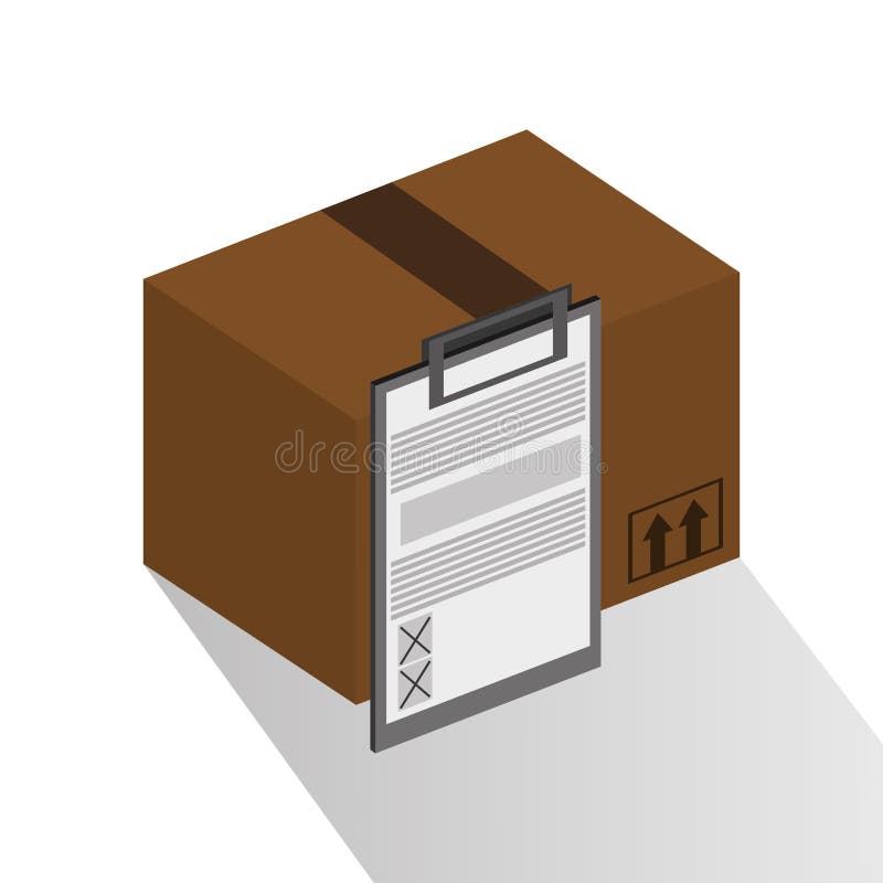 Package and Checklist of Delivery Design Stock Illustration ...