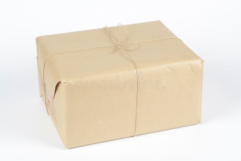 Package with Closed Strings Stock Photo - Image of mail, brown: 184831204