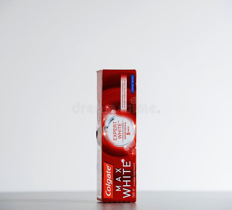 Package of a Colgate Max White Toothpaste Editorial Photography - Image ...