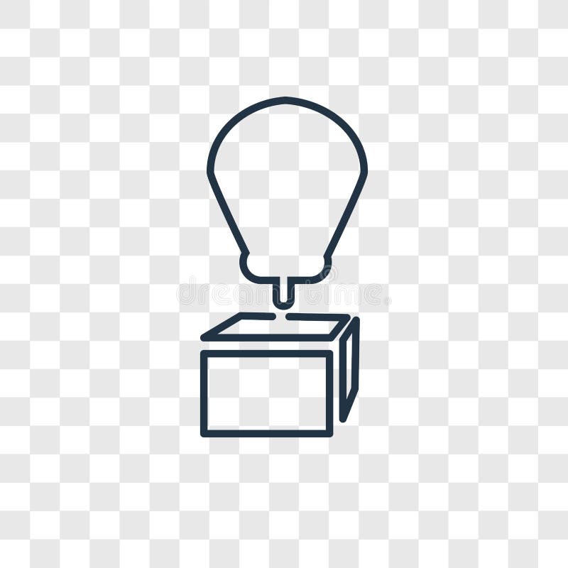 Package Concept Vector Linear Icon Isolated on Transparent Background ...