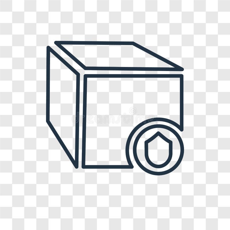 Package Concept Vector Linear Icon Isolated on Transparent Background ...