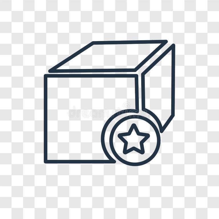 Package Concept Vector Linear Icon Isolated on Transparent Background ...