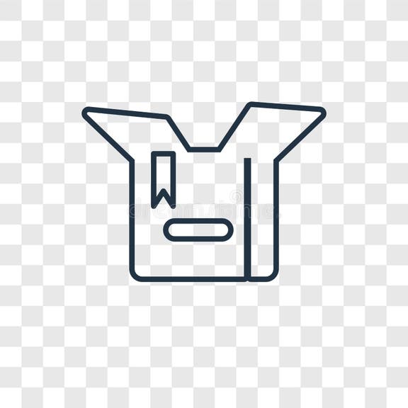 Package Concept Vector Linear Icon Isolated on Transparent Background ...