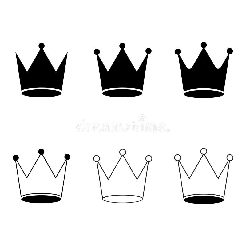 Package Crown Icon Logo Crown Sign Collection Stock Vector ...