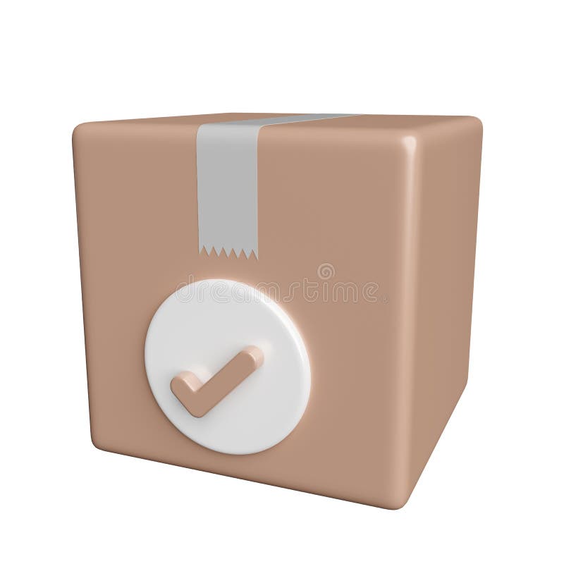 Package 3d Icon Render Illustration Stock Illustration - Illustration ...
