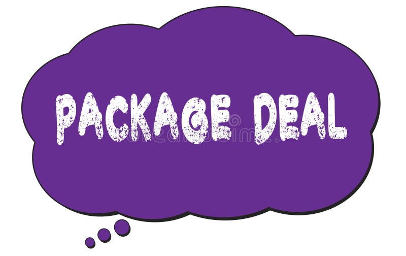 PACKAGE DEAL Text Written on a Violet Thought Bubble Stock Illustration ...
