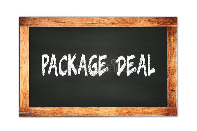 PACKAGE DEAL Text Written on Wooden Frame School Blackboard Stock ...